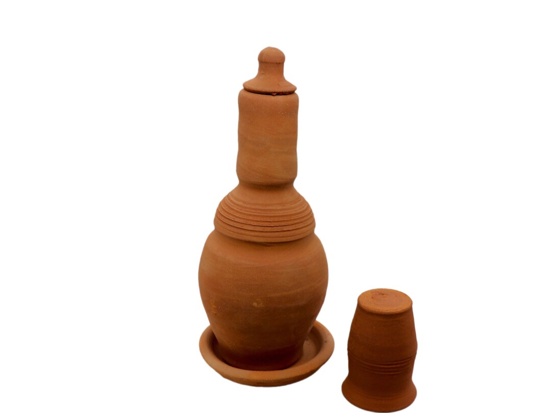 Handmade Pottery Pitcher , Clay Water Jug, Unglazed Terracotta Mud Jar ...