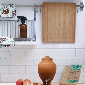 Terracotta Clay Dispenser, Handcrafted Earthen Clay Water Pot With Lid ...