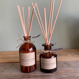 Lavender, Rosemary & Sage Natural Essential Oil Reed Diffuser Eco ...