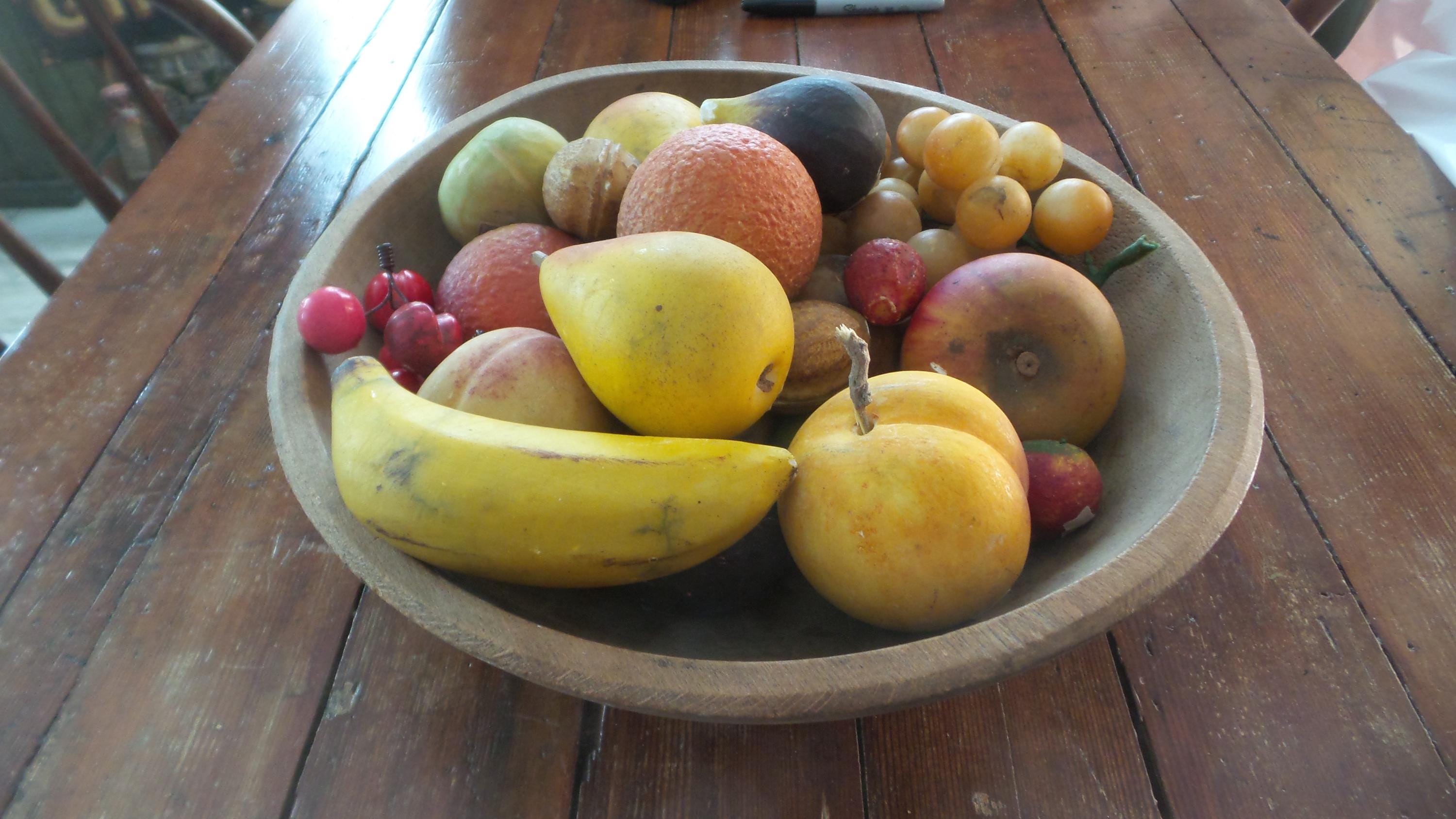Antique STONE FRUIT APPLE, Best Old Color, Primitive, Farmhouse, for a ...