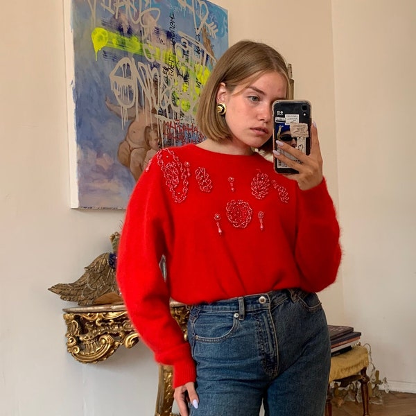 Angora Sweater Vintage - Etsy