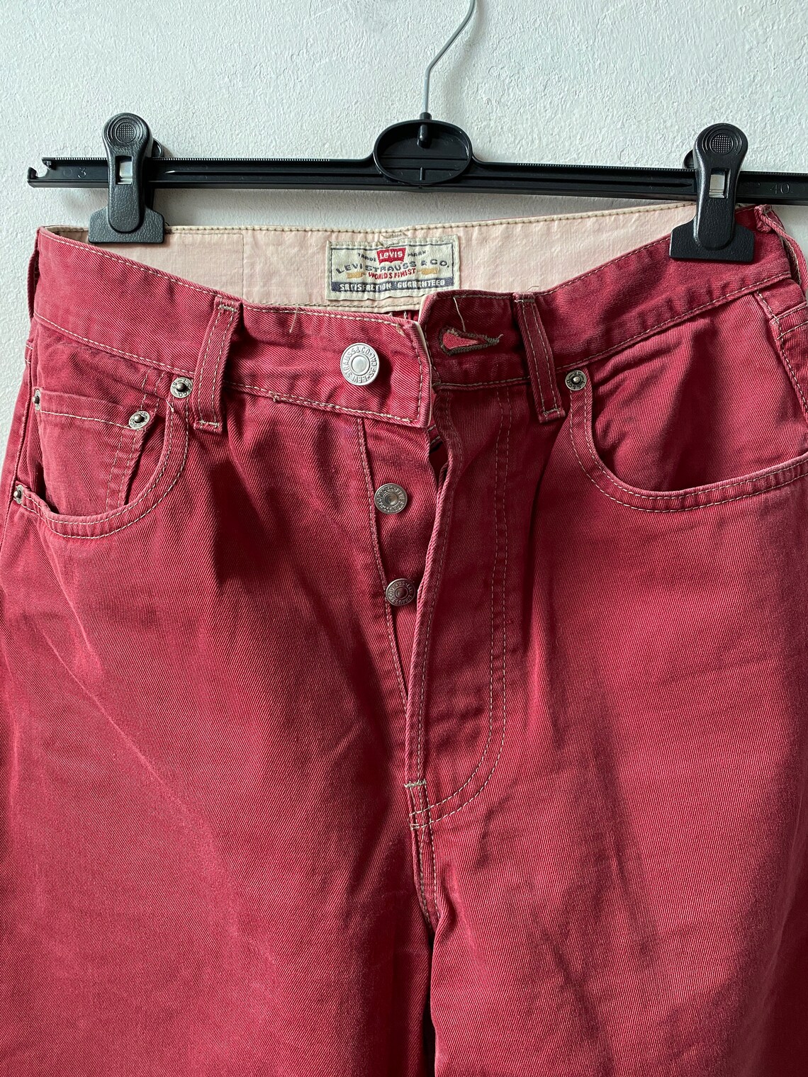 Vintage Denim Pink Levis Jeans Oversized Levi Strauss Jeans - Etsy