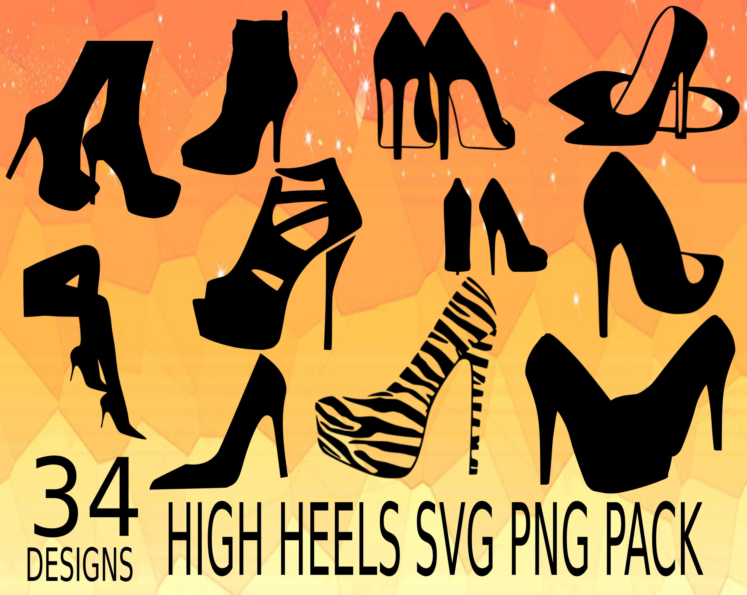 Woman High Heels SVG PNG Design Bundle Woman Shoes Svg Png | Etsy
