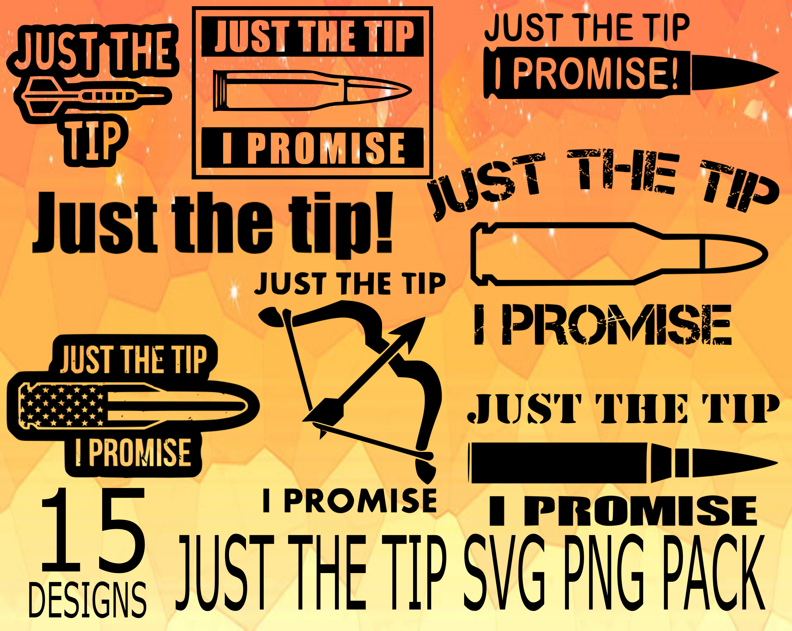 Just the Tip Sticker SVG PNG Design Bundle Cricuit Design Pack | Etsy