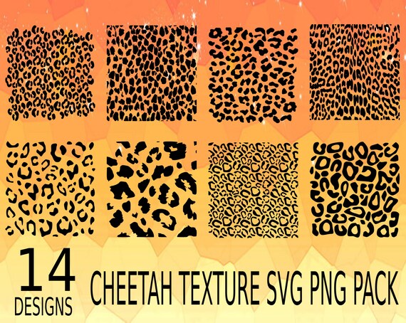 Cheetah Prints Texture SVG PNG Design Bundle Cheetah Textures | Etsy