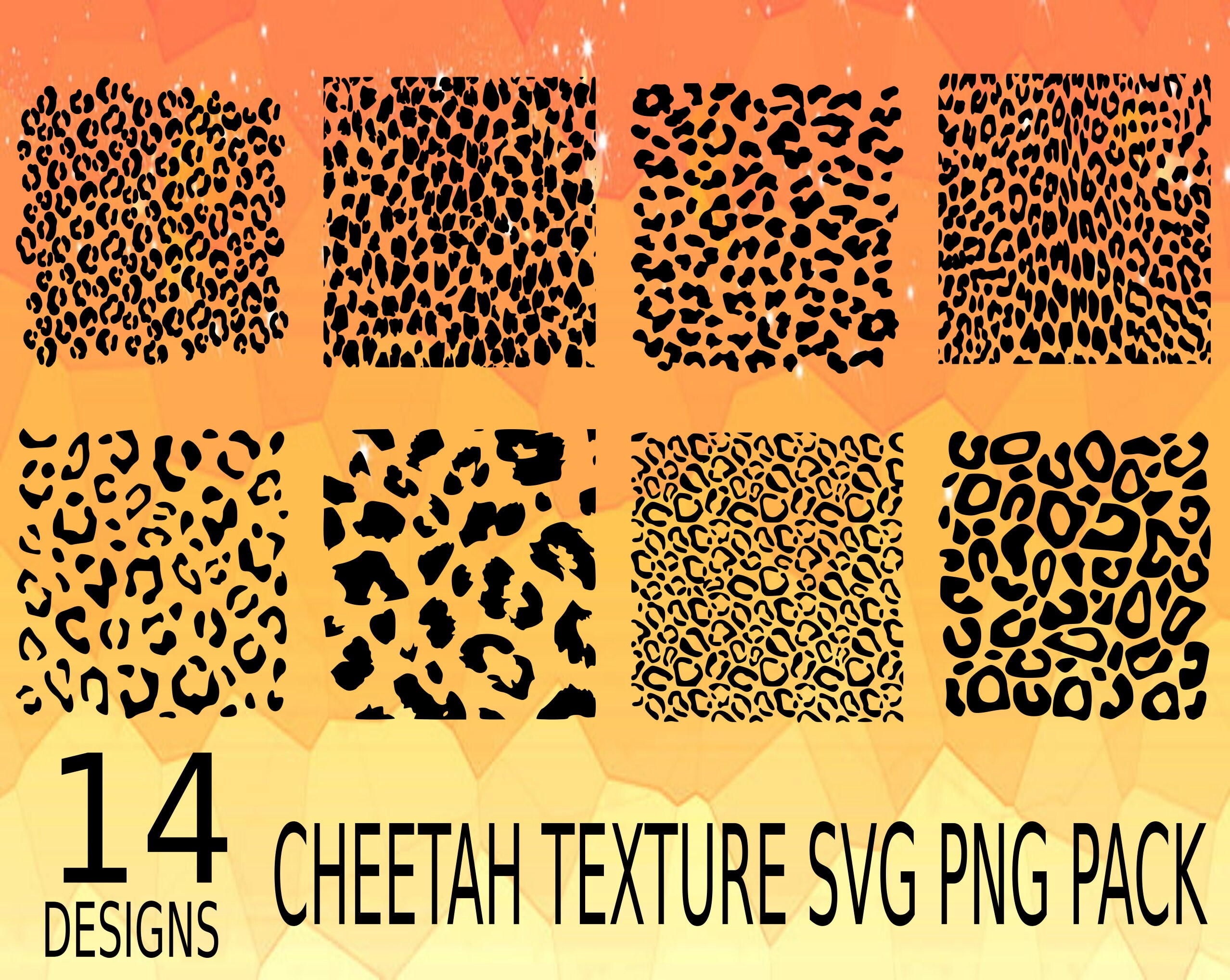 Cheetah Prints Texture SVG PNG Design Bundle Cheetah Textures - Etsy