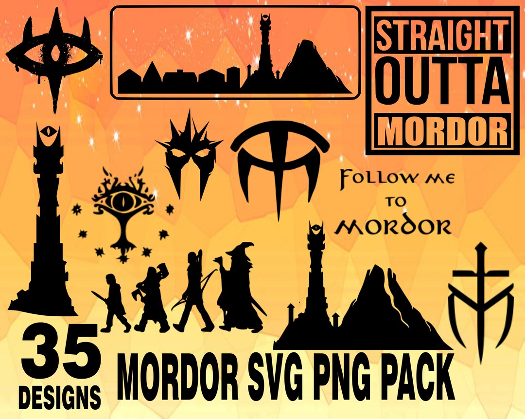 Mordor SVG PNG Cricuit Bundle, Svg Png Pack, Lotr Fan, Mordor Fan ...