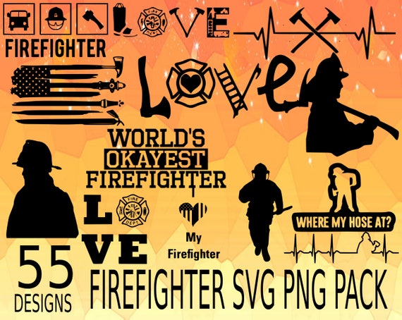 Firefighter SVG PNG Design Bundle Cricuit Design Pack Cricuit - Etsy