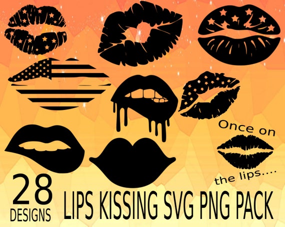Bitting Lips SVG PNG Design Bundle Cricuit Design Pack Kiss - Etsy