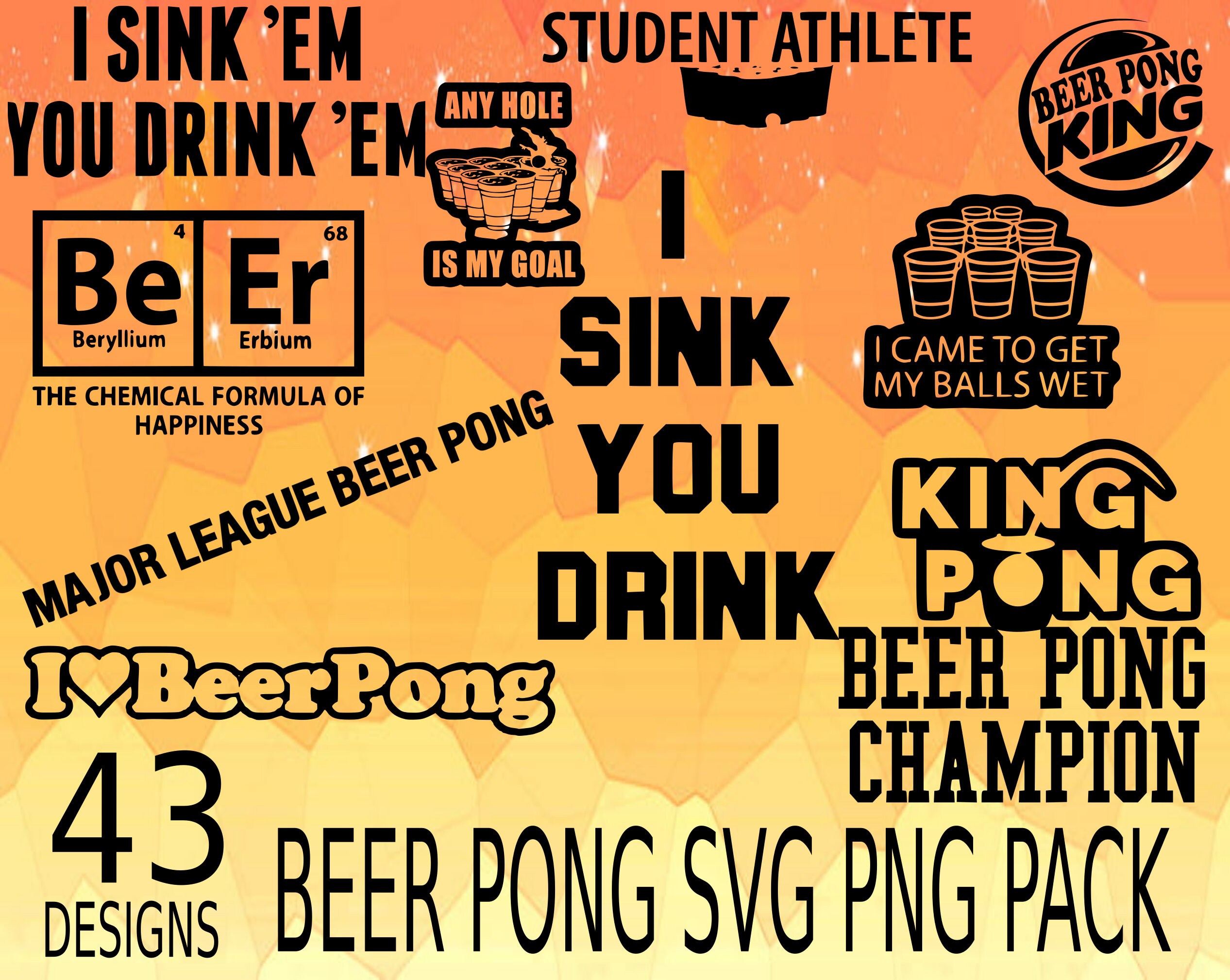 Stencil Logo Beer Pong