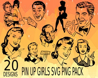 Pin up Girl Svg - Etsy
