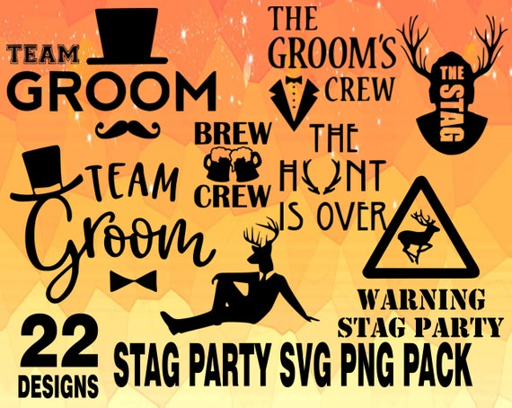 Stag Party SVG PNG Design Bundle Stickers Design Pack Cricuit | Etsy