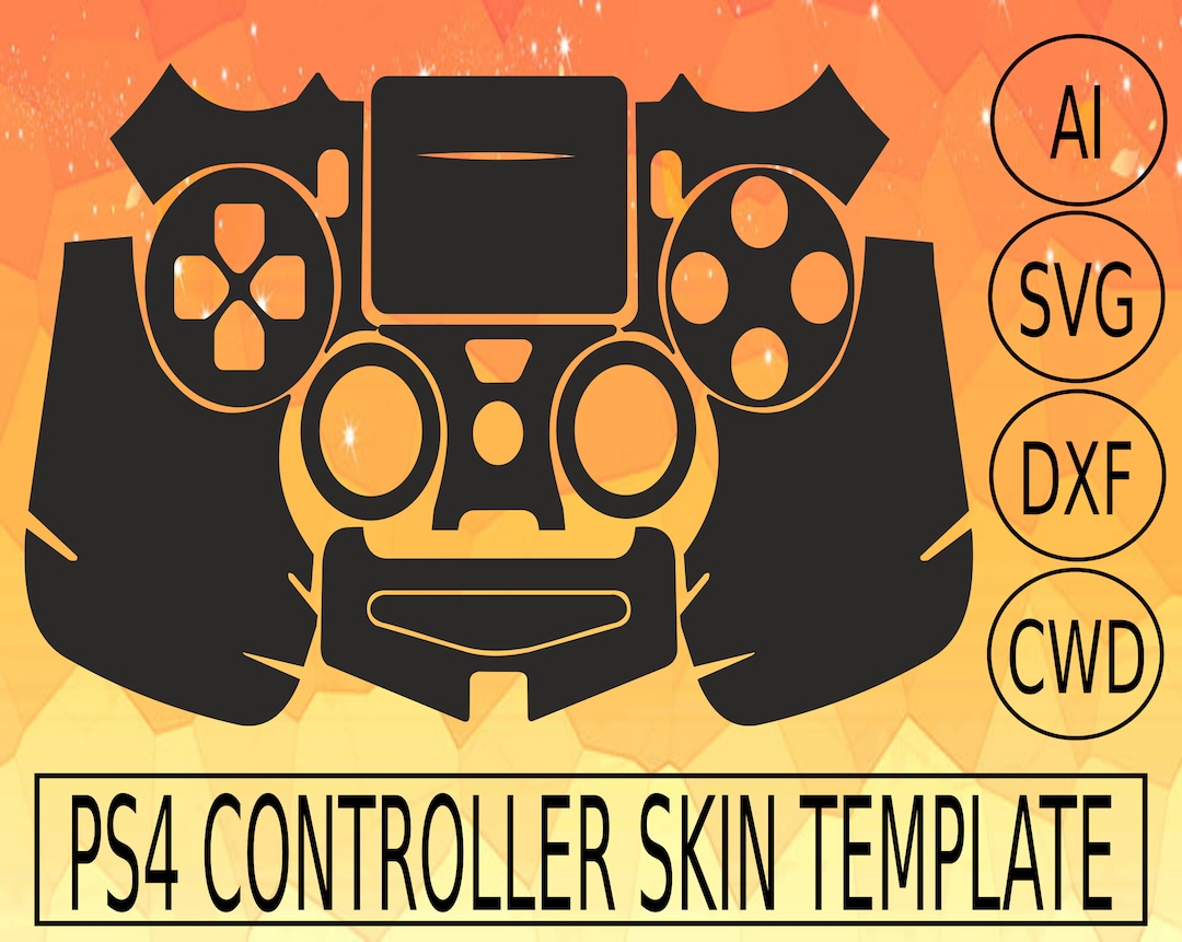 PS4 Controller Skin Template SVG AI DXF Corel File Template to Dyi Your ...