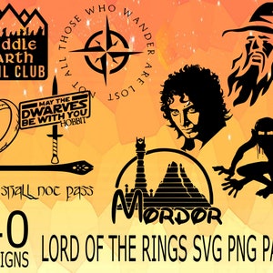 Lord of the Rings SVG PNG Design Bundle Cricuit Design Pack Frodo ...