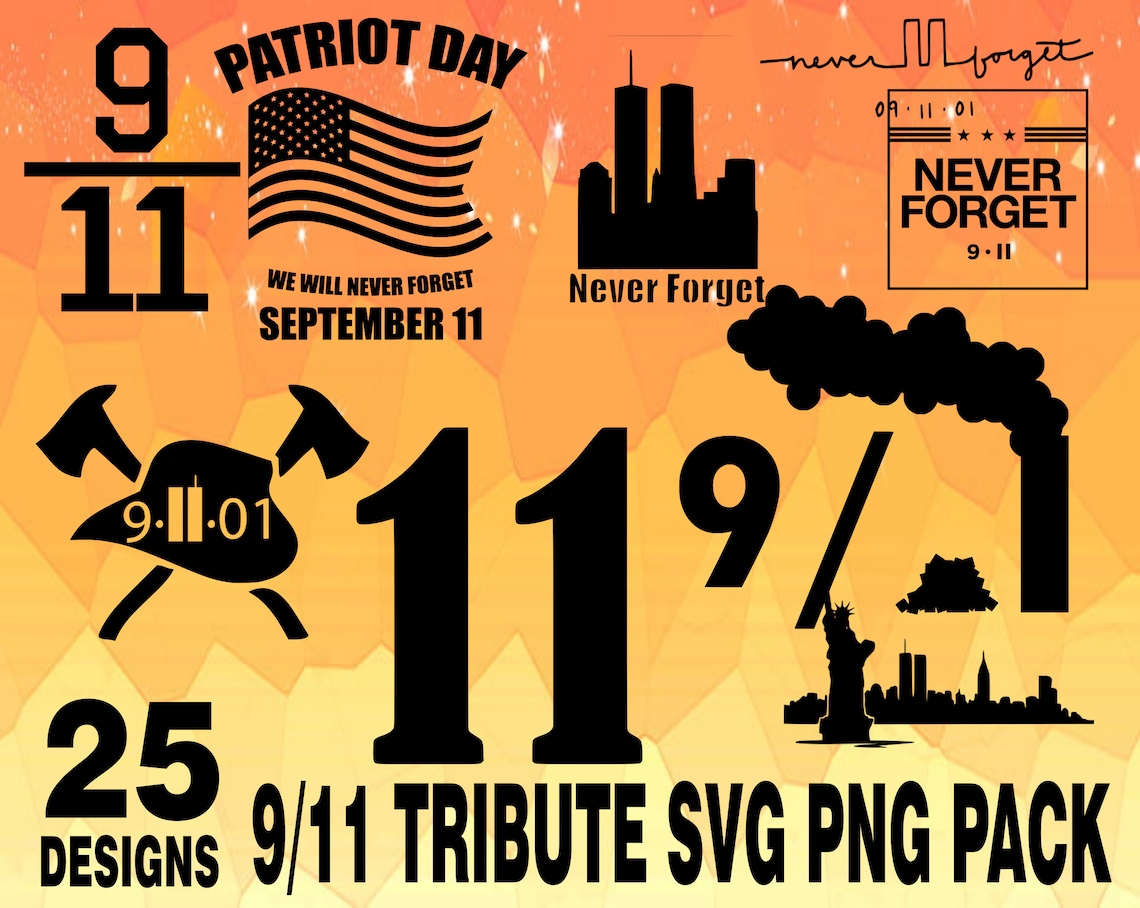 Nine Eleven 9/11 Tribute Vector Pack SVG Vector Pack Nine - Etsy