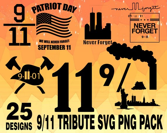 Nine Eleven 9/11 Tribute Vector Pack SVG Vector Pack Nine | Etsy