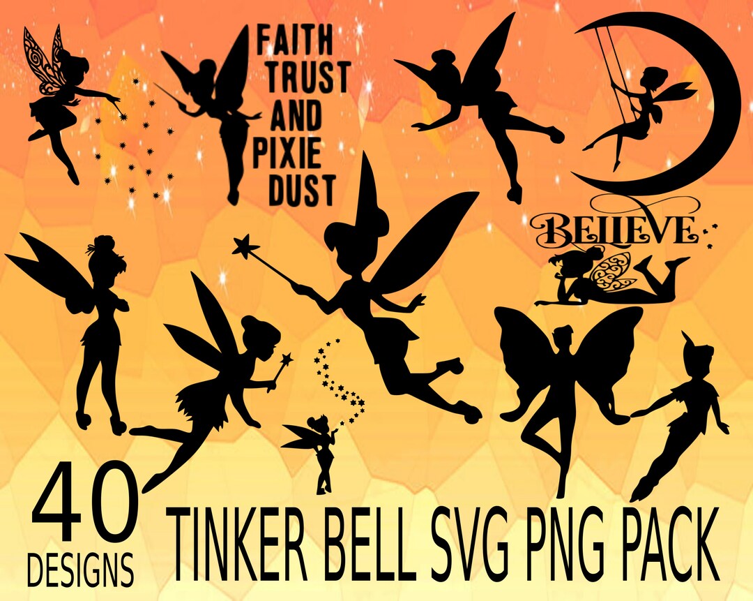 Tinker Bell SVG PNG Design Bundles, Tinker Bell Fairy Tail, Fairies ...