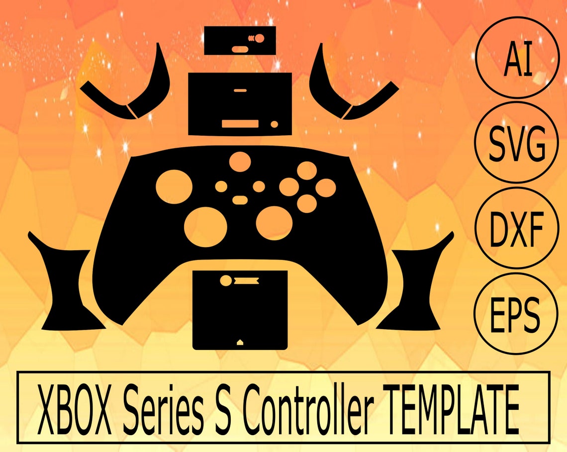 Xbox Series S Controller Skin Template SVG AI DXF Corel File Template ...
