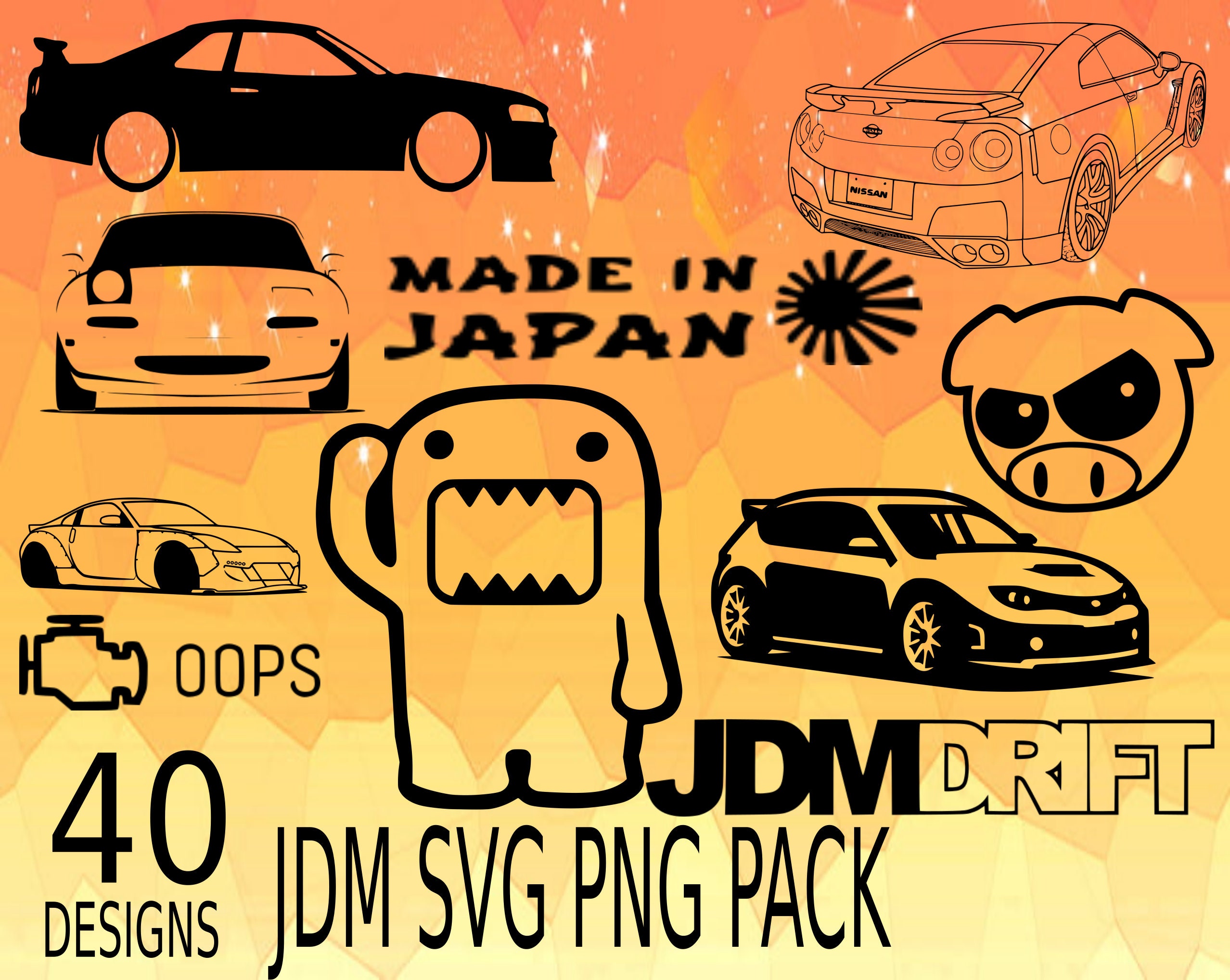 JDM Automotive SVG PNG Design Bundle Cricuit Design Pack Love - Etsy