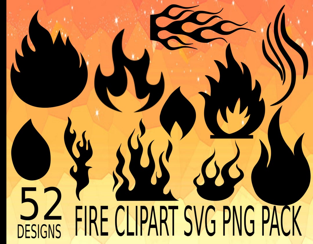Fire Clipart SVG PNG Design Bundle Cricuit Design Pack Fire Tribal ...