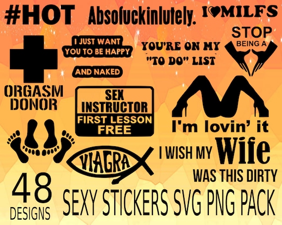 Sexy Car Stickers SVG PNG Design Bundle Car Bumper Stickers - Etsy