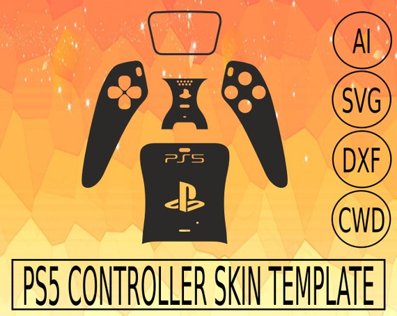 PS5 Controller Skin Template SVG AI DXF Corel File Template to | Etsy ...