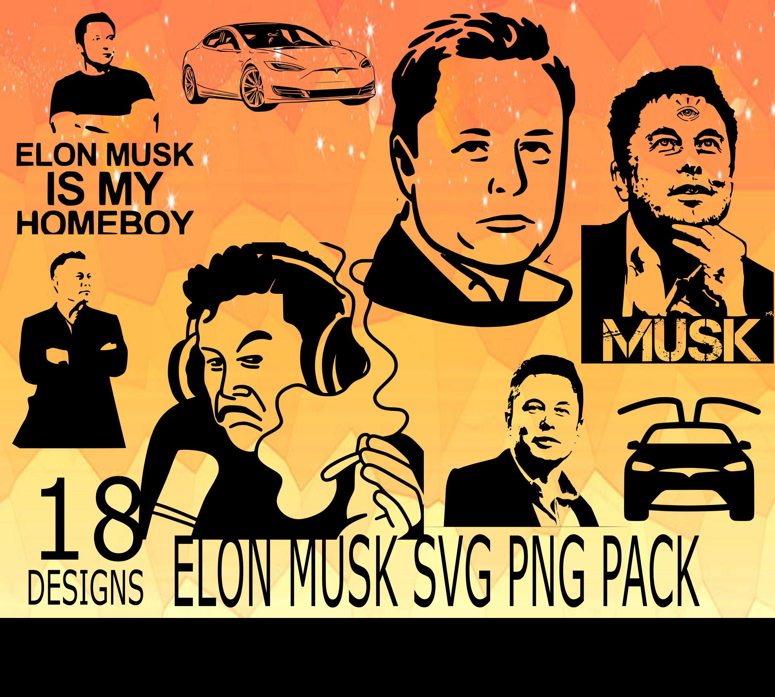 Elon Musk My Homeboy SVG PNG Design Bundle Cricuit Design Pack - Etsy