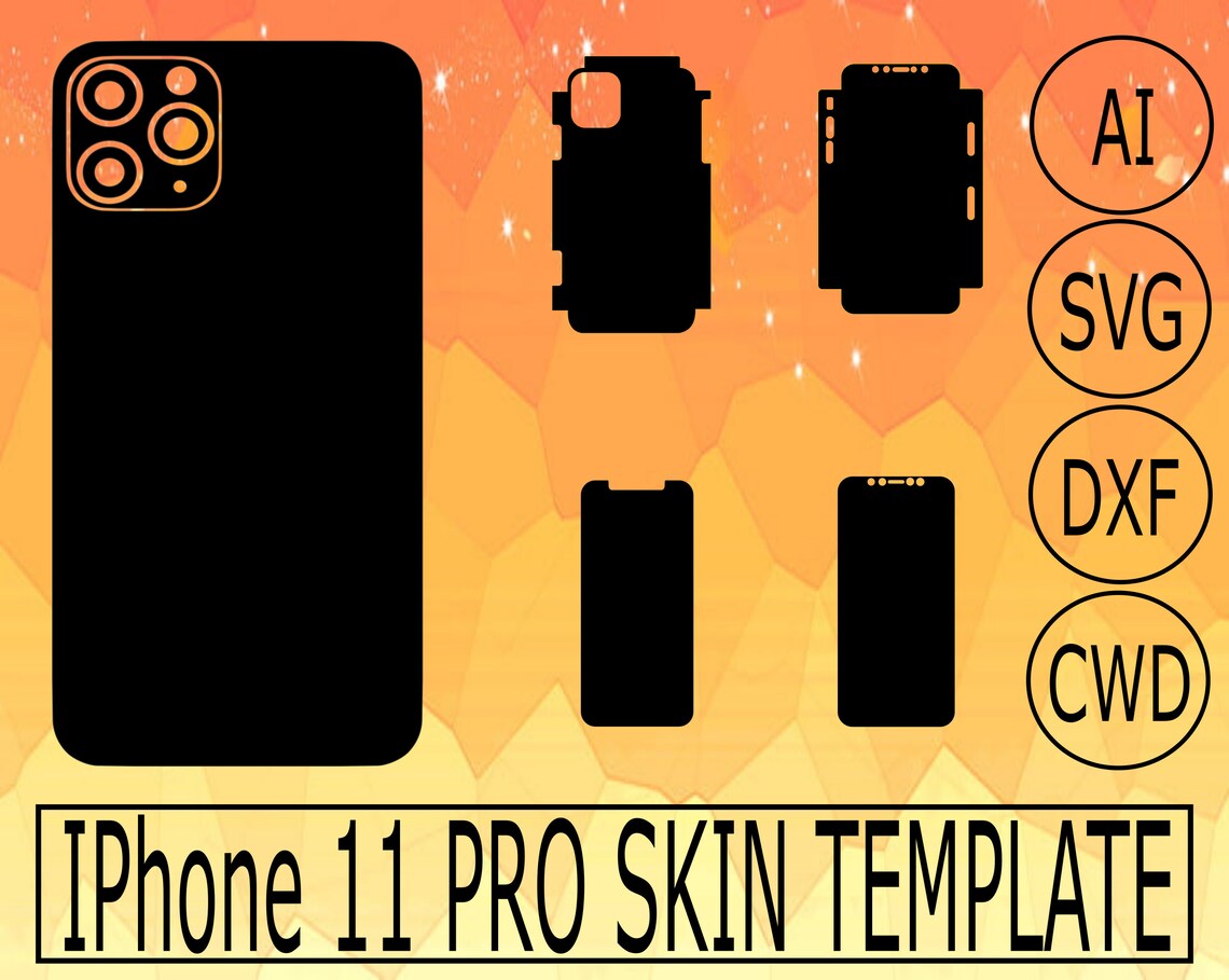 Iphone 11 Pro Skin Template SVG AI DXF Corel File Template to - Etsy