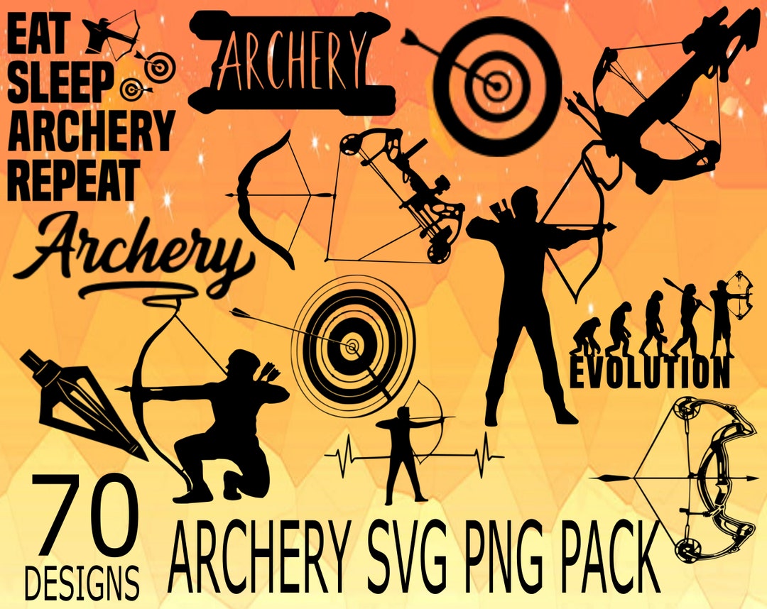 Archery SVG PNG Design Bundle Cricuit Design Pack Cricuit Archers Svg ...
