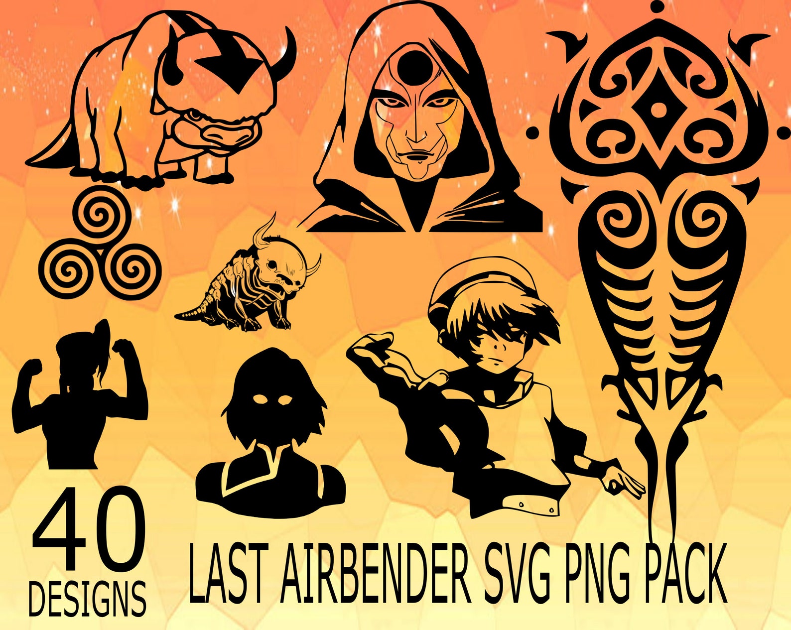 Avatar the Last Airbender SVG PNG Design bundle cricuit design | Etsy