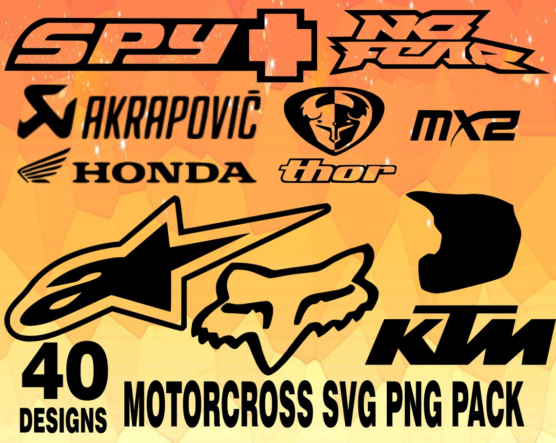 Motorcross stickers SVG PNG Design bundle car stickers design | Etsy