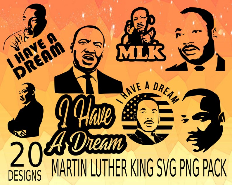 Martin Luther King SVG PNG Design Bundle Cricuit Design Pack - Etsy