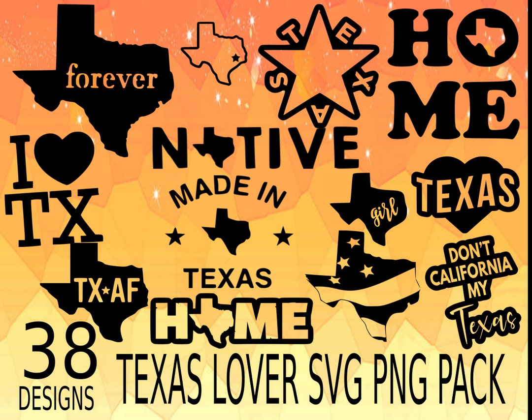 Texas SVG PNG Design Bundle Cricuit Design Pack Texas Lover, Usa Texas ...