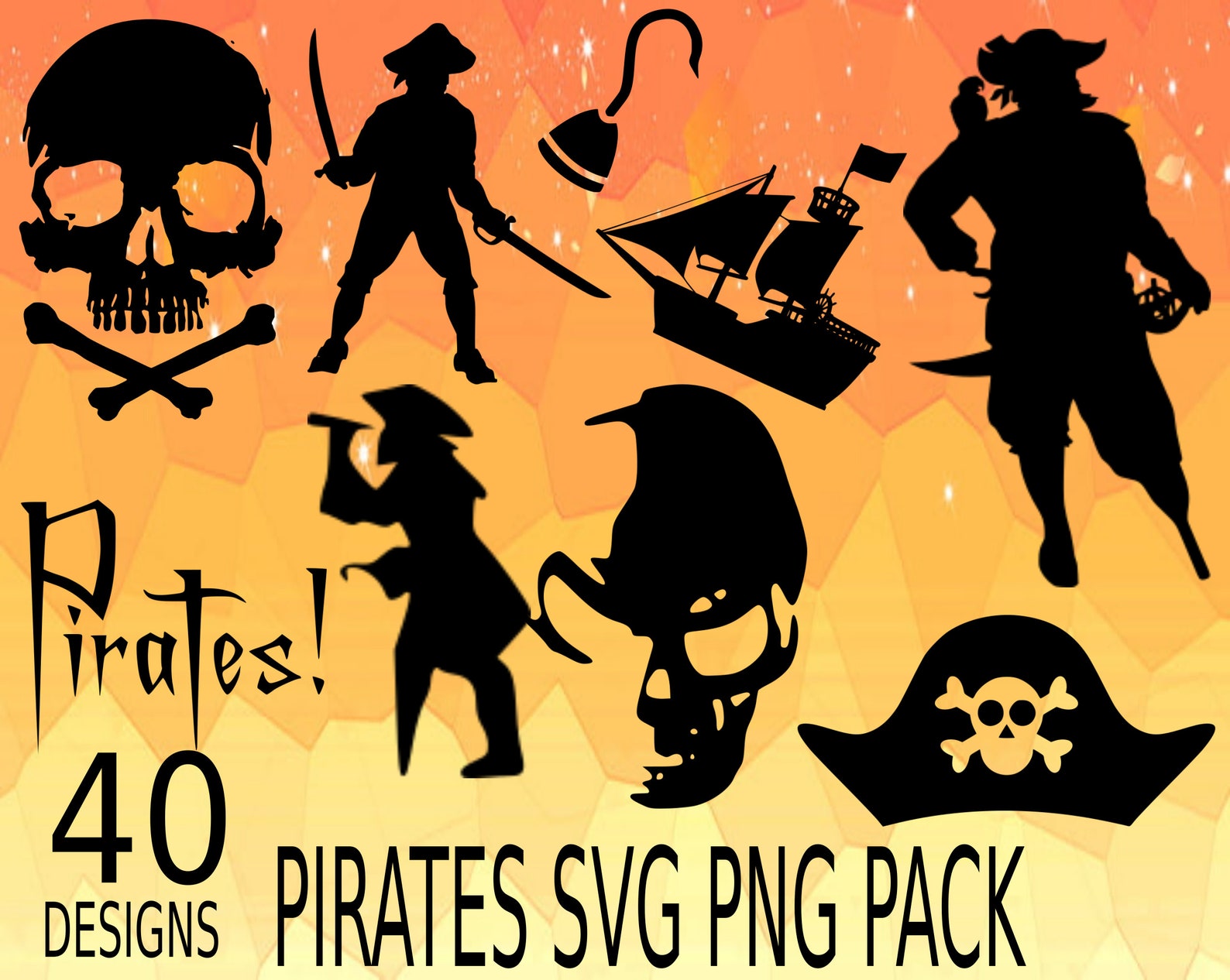 Pirates SVG PNG Design Bundle Cricuit Design Pack Pirate Sea - Etsy