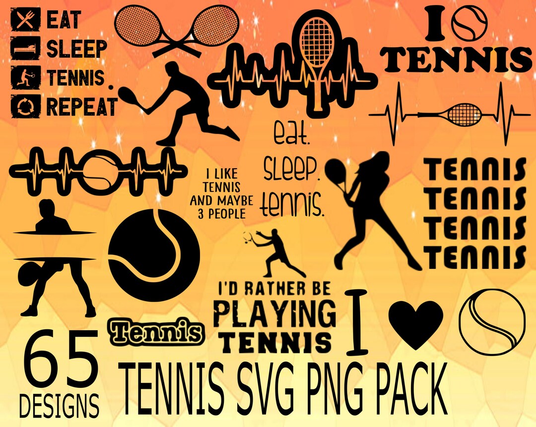 Tennis SVG PNG Design Bundle Tennis Svg Png Vector, Tennis Designs ...