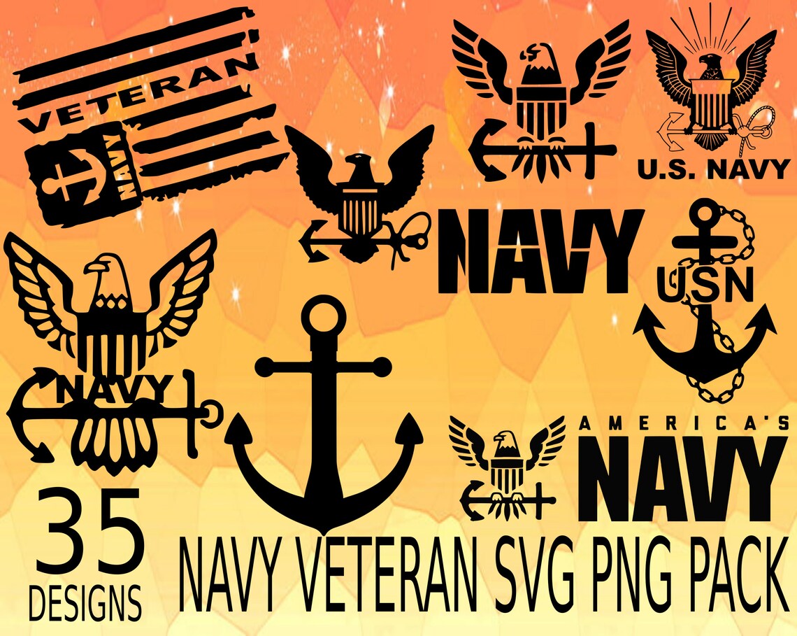 Navy Veteran SVG PNG Design Bundle Stickers Design Pack - Etsy