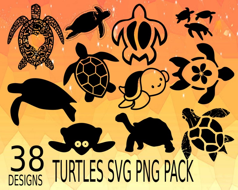 Tortugas SVG PNG Vector Pack Tortugas de paquete vectorial - Etsy México