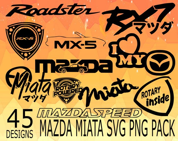 Miata Mazda SVG PNG Design Bundle Cricuit Design Pack Jdm Cars | Etsy