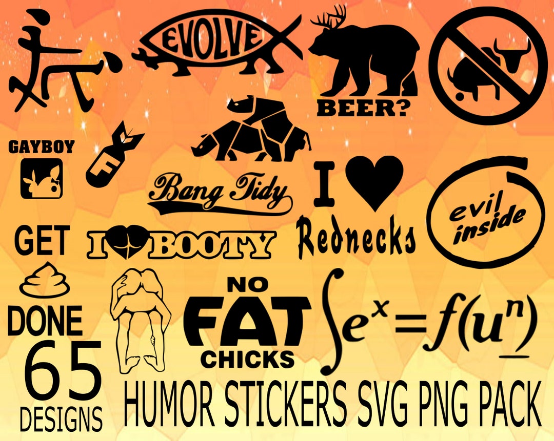 Humor Car Bumper Stickers Decals SVG PNG Design Bundle Cricuit Design ...
