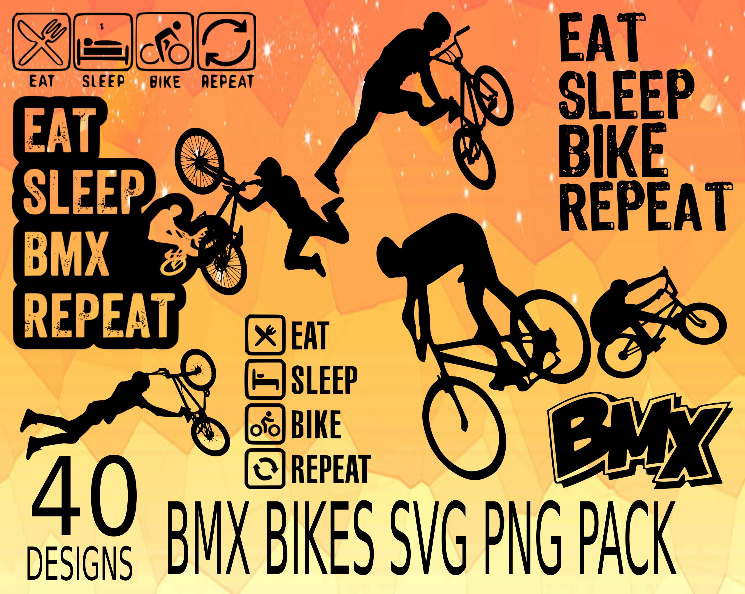 Riding BMX SVG PNG Design Bundle Ride Bike King Bmx King Bmx - Etsy