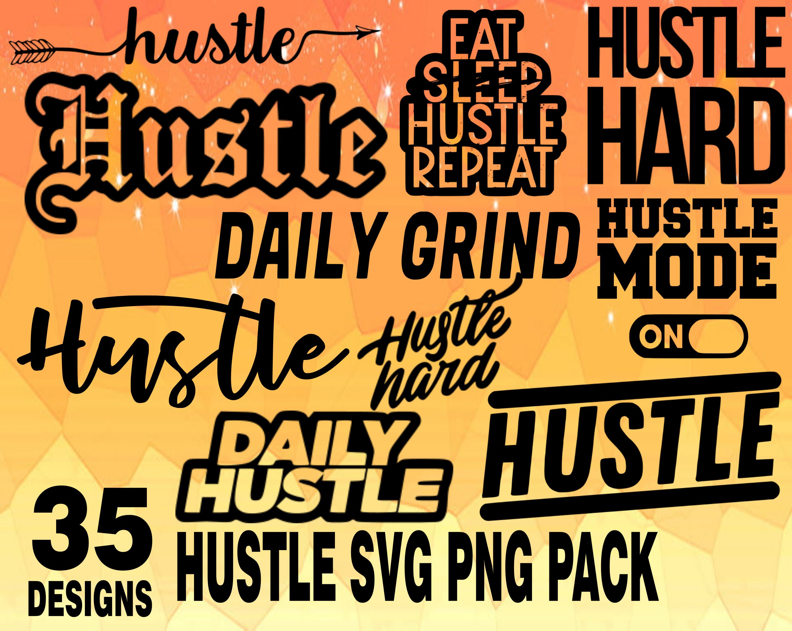 Hustle Humble SVG PNG Design Bundle Cricuit Design Pack Cricuit ...