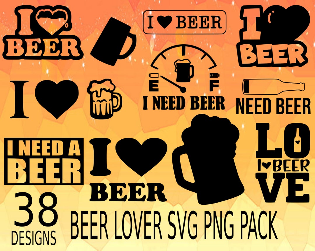 Beer Lover SVG PNG Design Bundle Cricuit Design Pack Beer Pack, Six ...