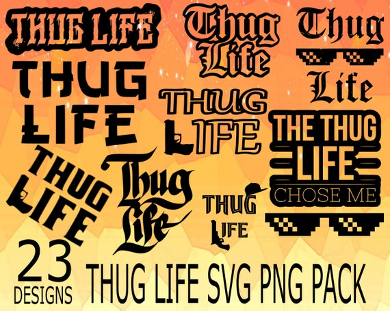 Thug Life Stickers SVG PNG Design Bundle Life Svg Png Thig - Etsy