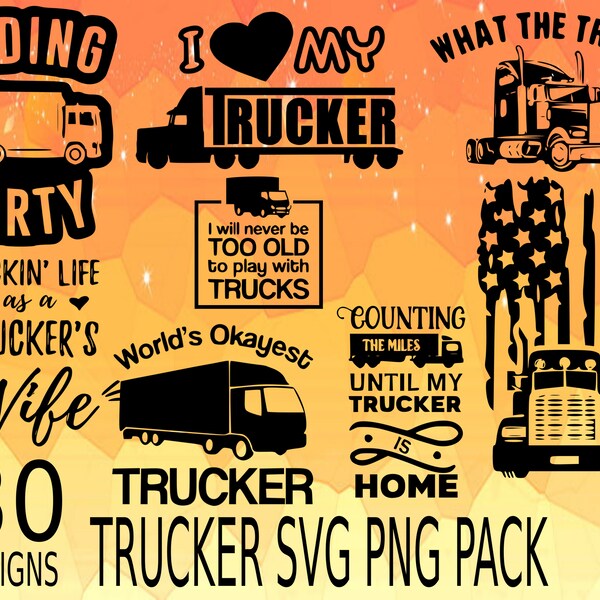 Trucker Life Svg - Etsy