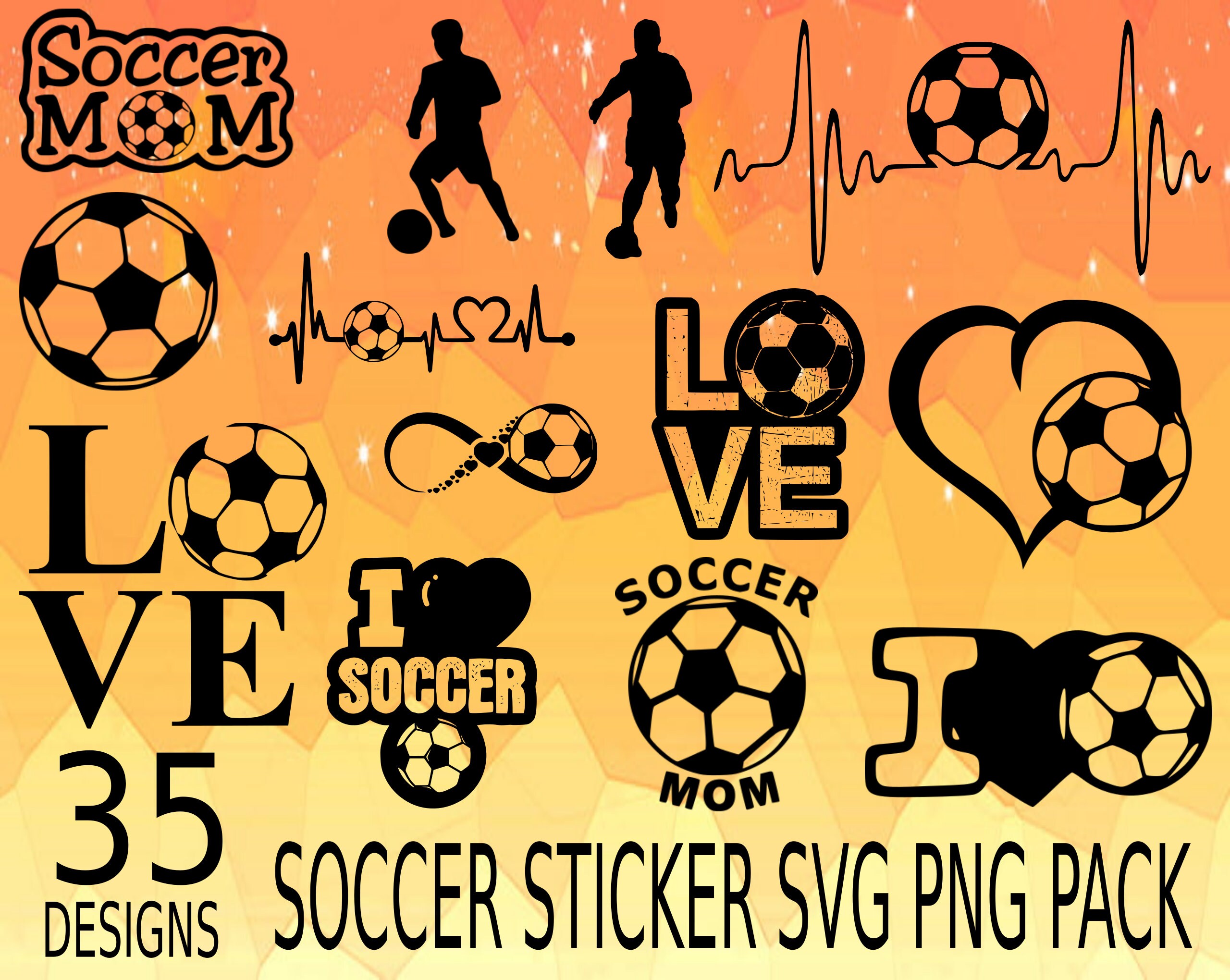 Soccer Football game SVG PNG Design bundle stickers design | Etsy