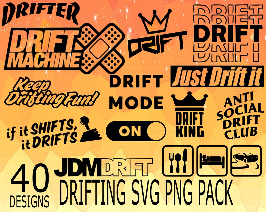 Drifting SVG PNG Design Bundle cricuit design pack drift svg - Etsy.de