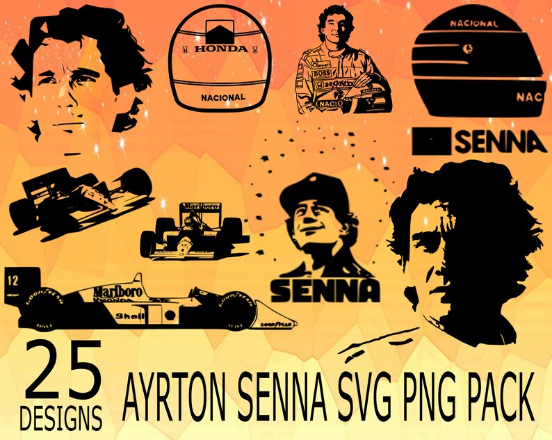 Tribute Ayrton Senna F1 Driver SVG PNG Design Bundle Cricuit - Etsy