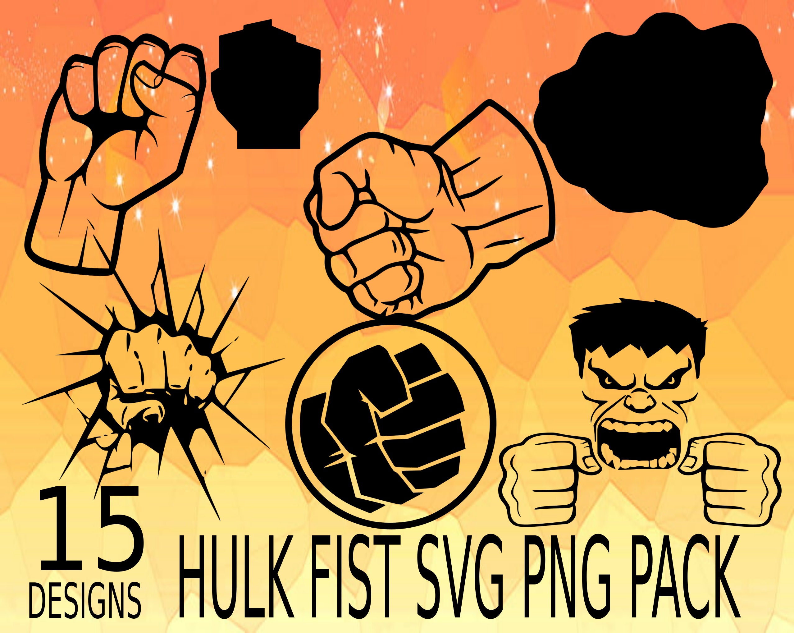 Hulk Fist SVG PNG Design Bundle Stickers Design Pack Cricuit - Etsy