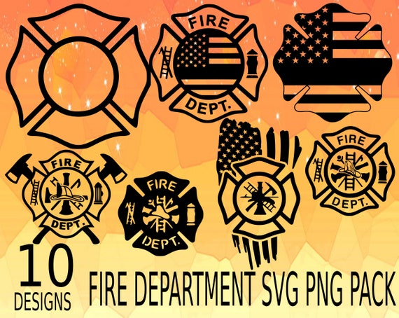 Fire Department SVG PNG Vector Fire Fighter Svg Png Fire | Etsy