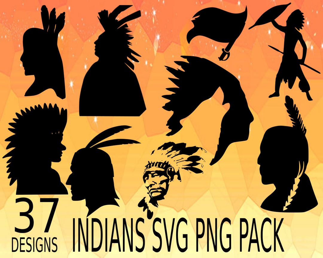 Indians SVG PNG Design Bundle Stickers Design Pack Cricuit Designs ...